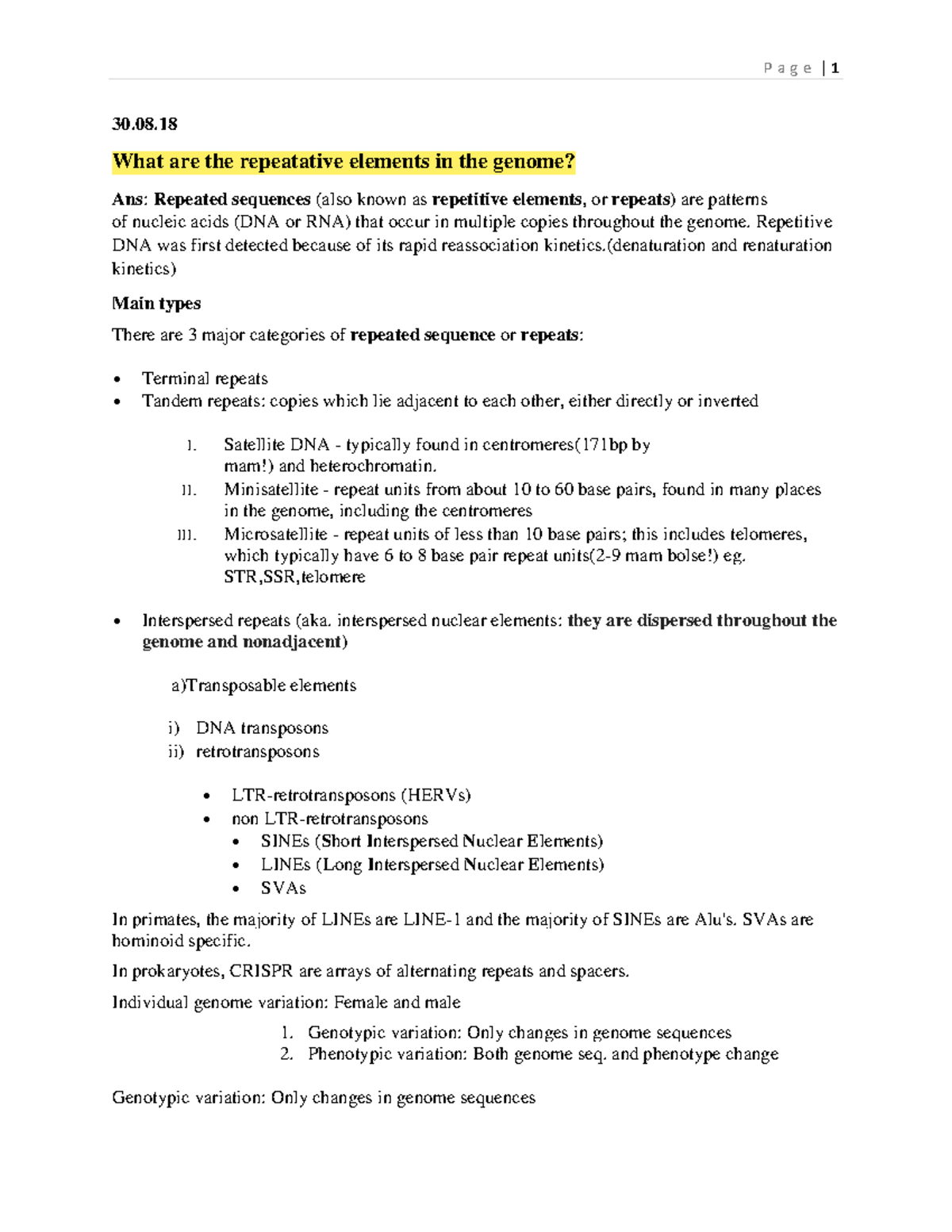 Biochemistry Q and A 2 - 30. What are the repeatative elements in the ...