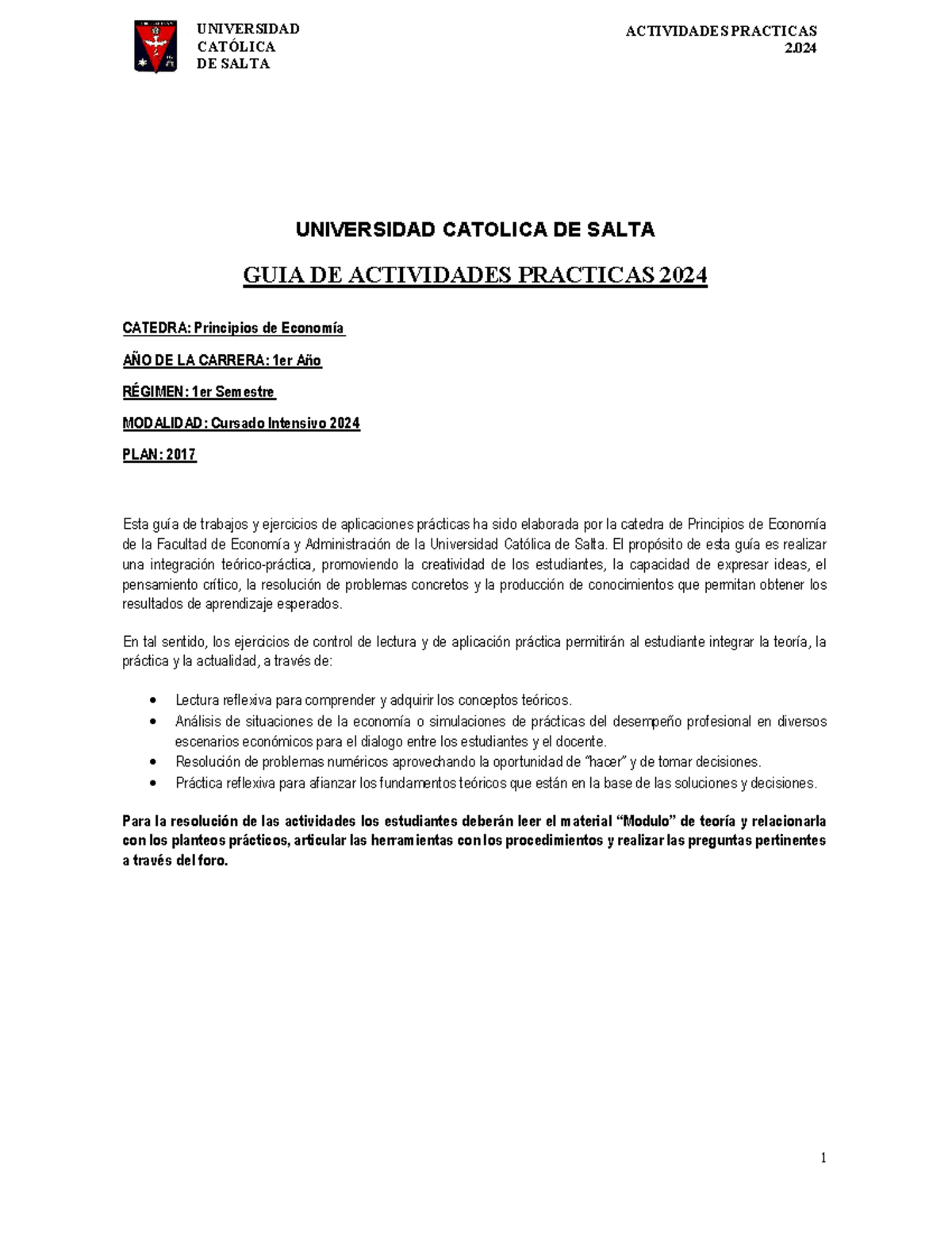 Actividad Nº 1 - trabajos practicos - 1 ACTIVIDADES PRACTICAS 2 ...