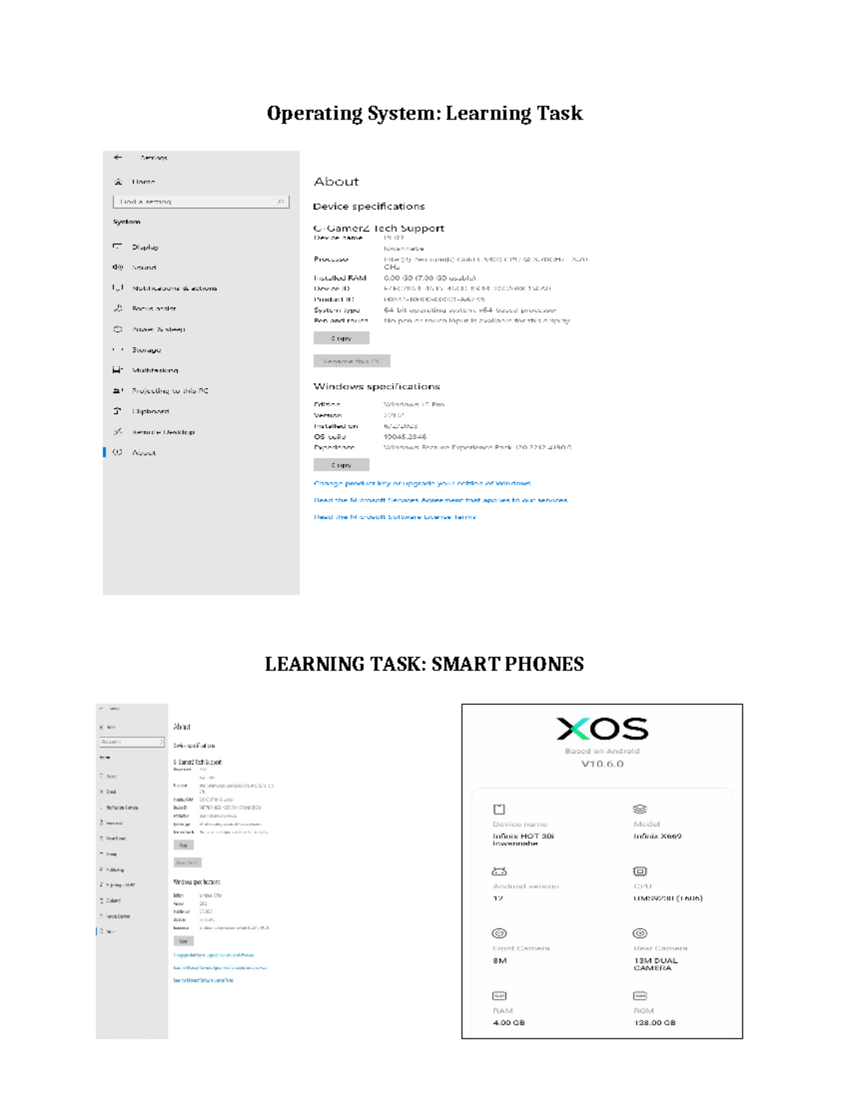Operating-System - Operating System: Learning Task LEARNING TASK: SMART PHONES A Performance ...