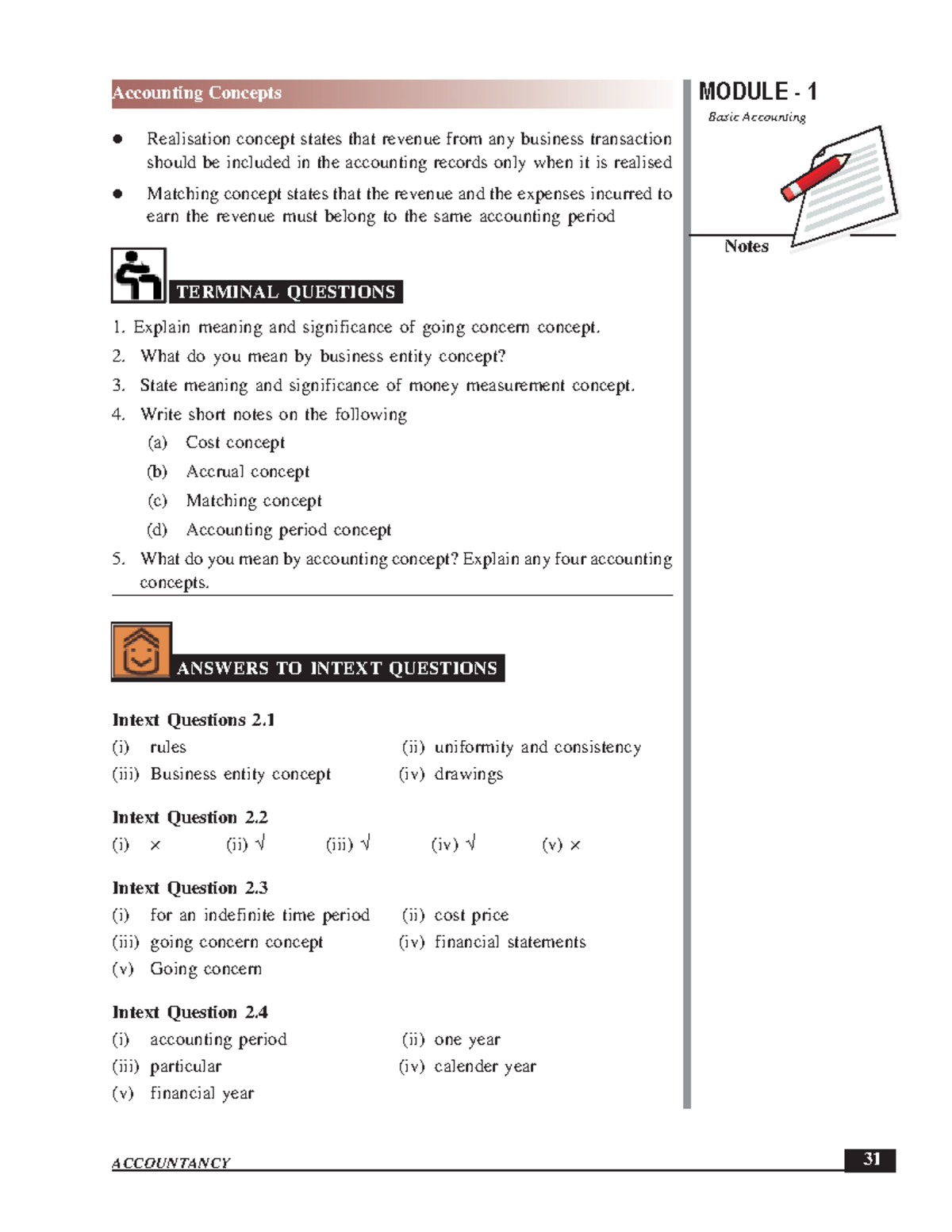 Sample notes of accounting 15-16 - MODULE - 1 Basic Accounting Notes 31 ...
