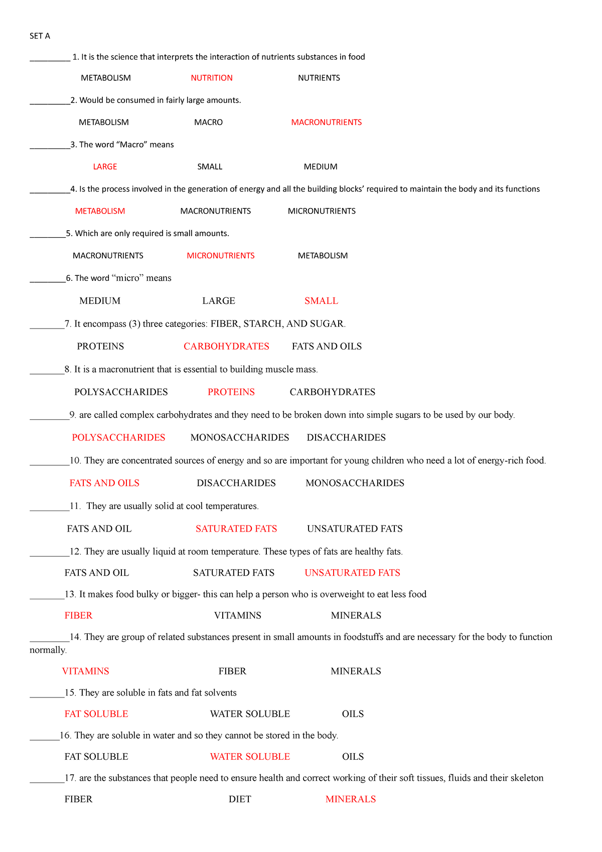 SET A QS - notes - SET A _________ 1. It is the science that interprets ...