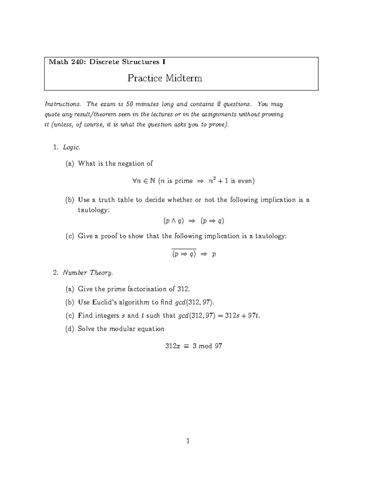 Sample/practice exam 2015, questions and answers - Math 240: Discrete ...