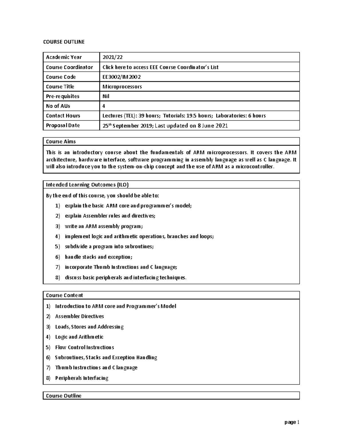 EE3002 IM2002 syllabus outline guide - COURSE OUTLINE Academic Year ...
