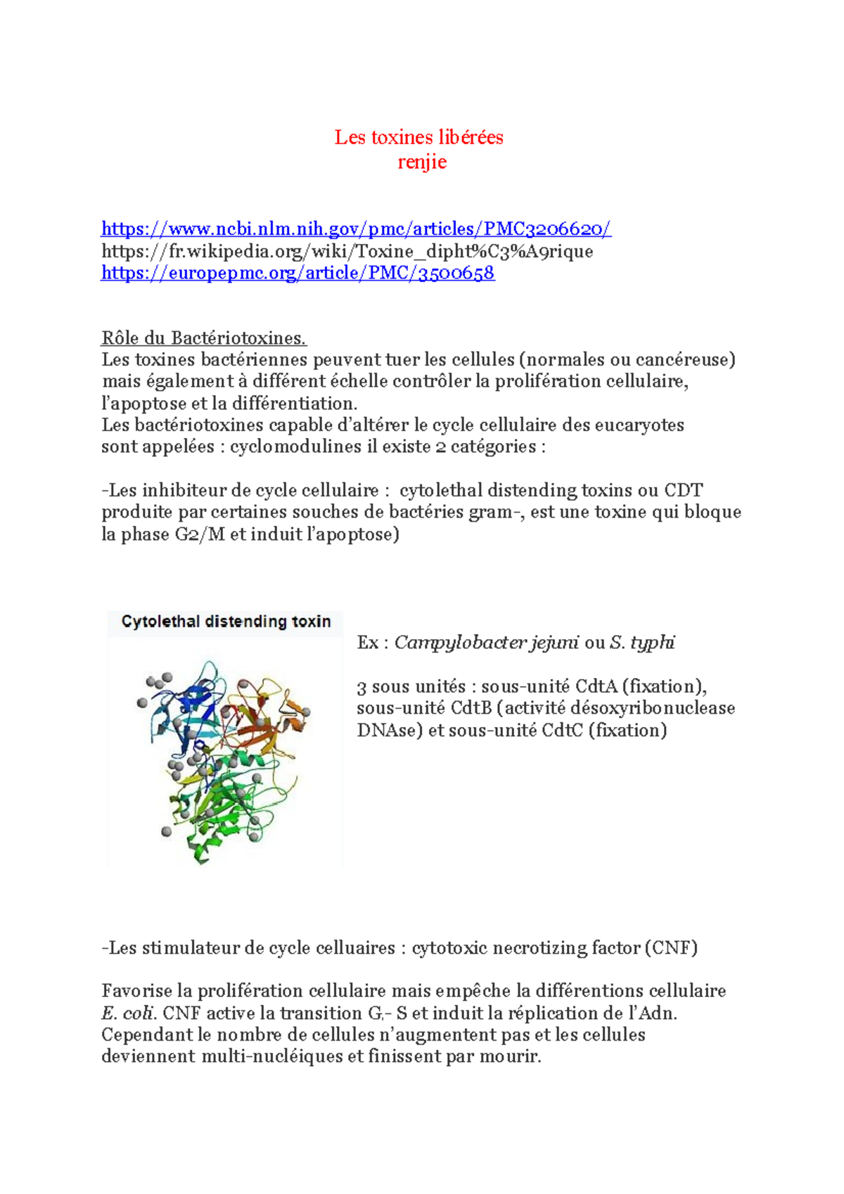 Les toxines 3 - nlm.nih/pmc/articles/PMC3206620/ fr.wikipedia/wiki ...