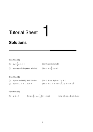 Tutorial 2 Matrices solution - MTH10013 - Solution: - Studocu