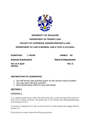 PLEA Explanation IN Terms OF S115 - LCCL201 - Studocu