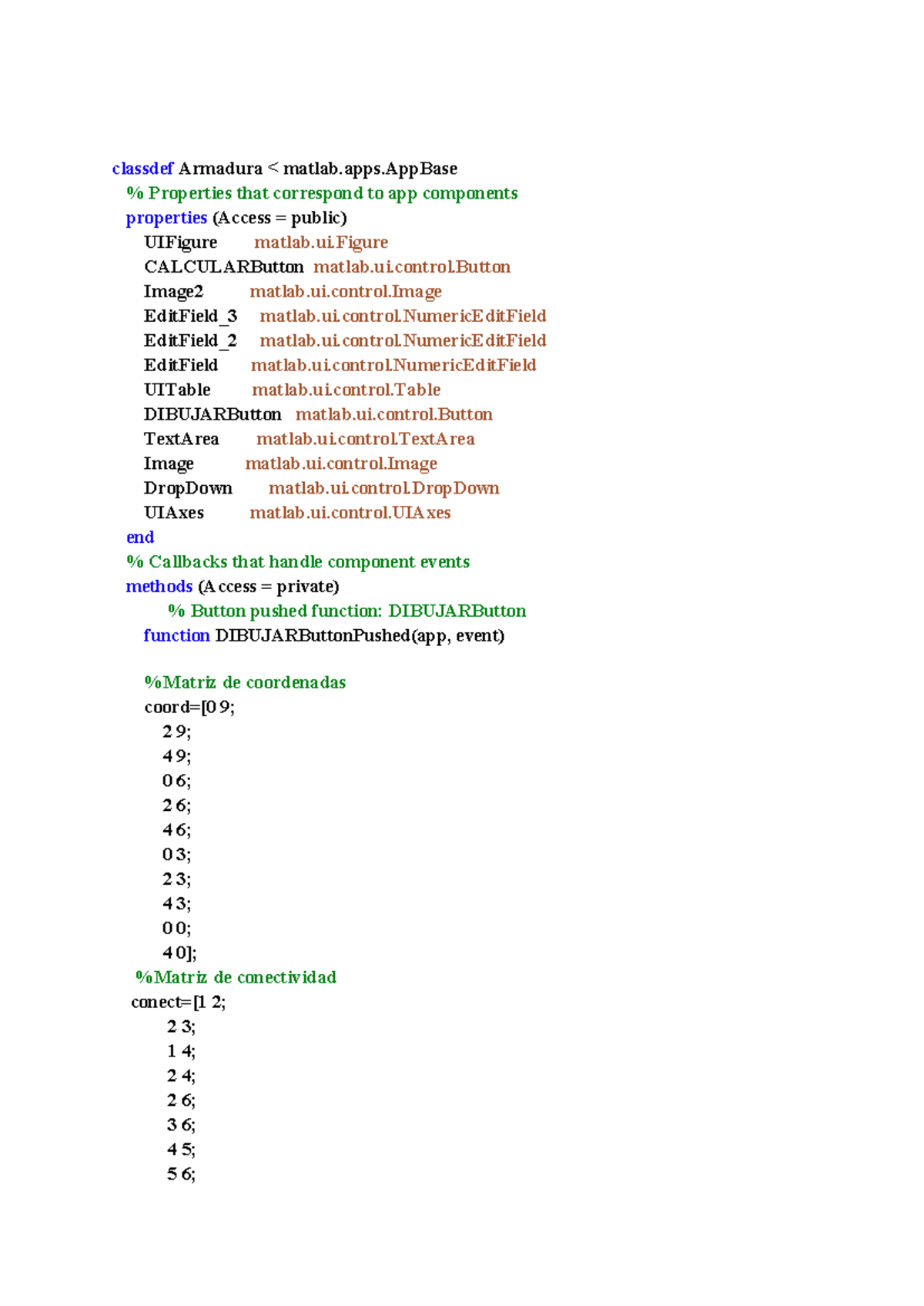 Guia de la TA1 - .... - classdef Armadura