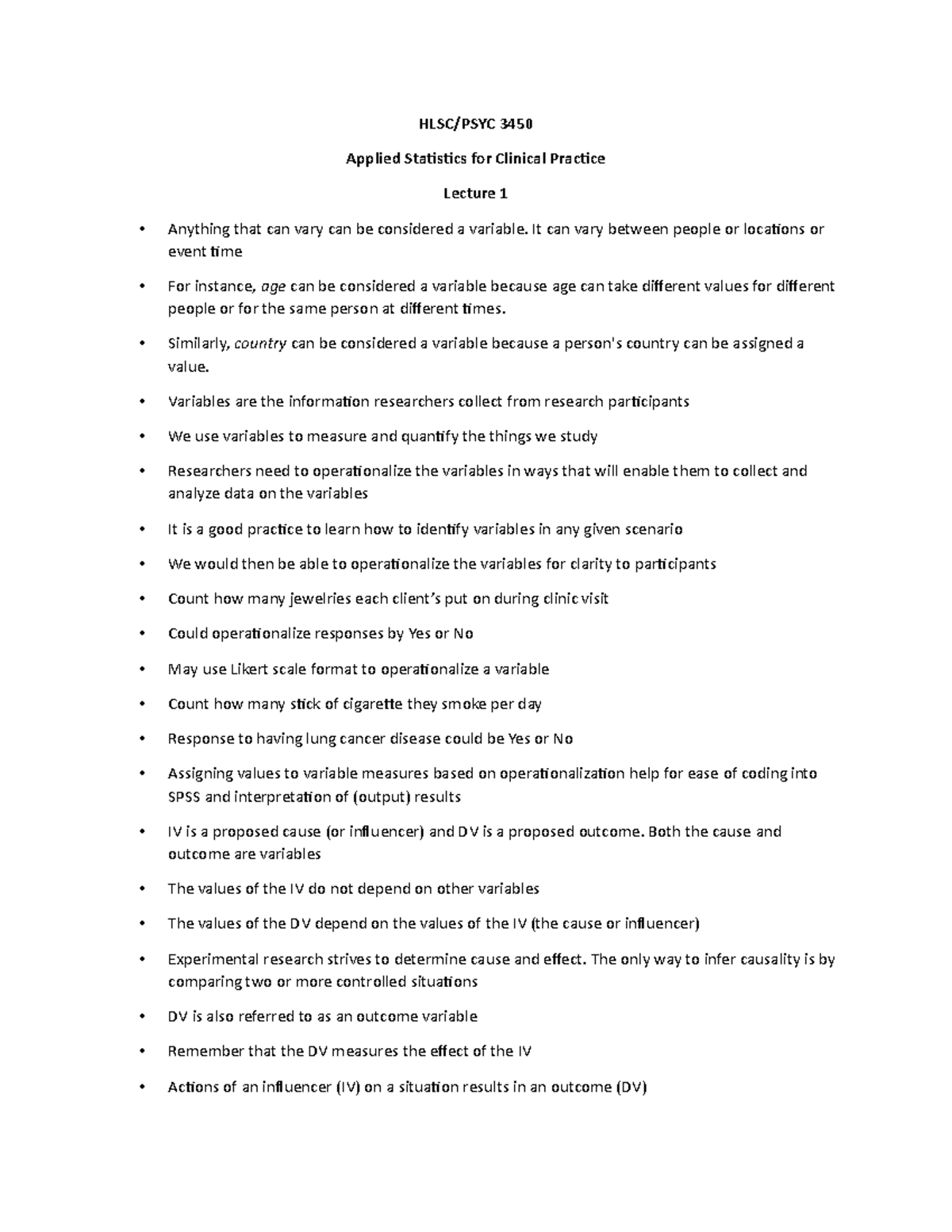 Lecture 1 Summary Ibm Spss For Introductory Statistics Use And Interpretation 6 Th Ed