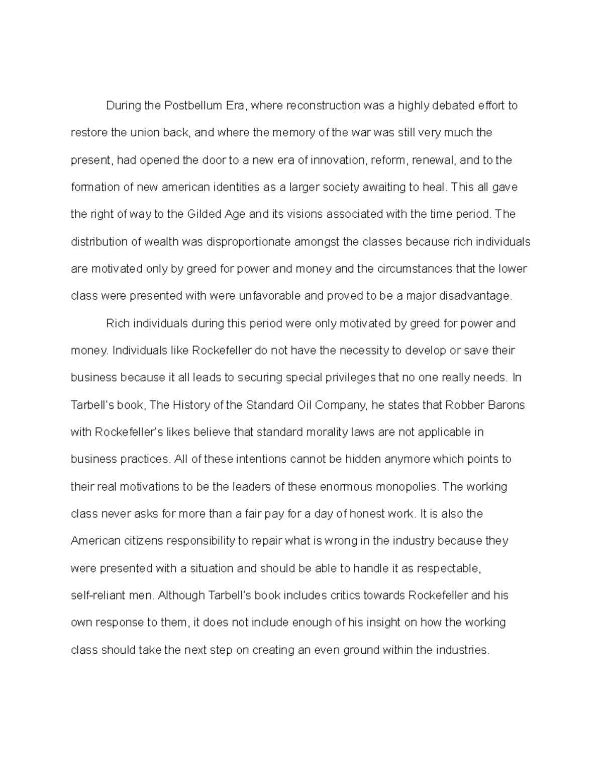 Leo Lopez 2023 Spring RET - During the Postbellum Era, where ...