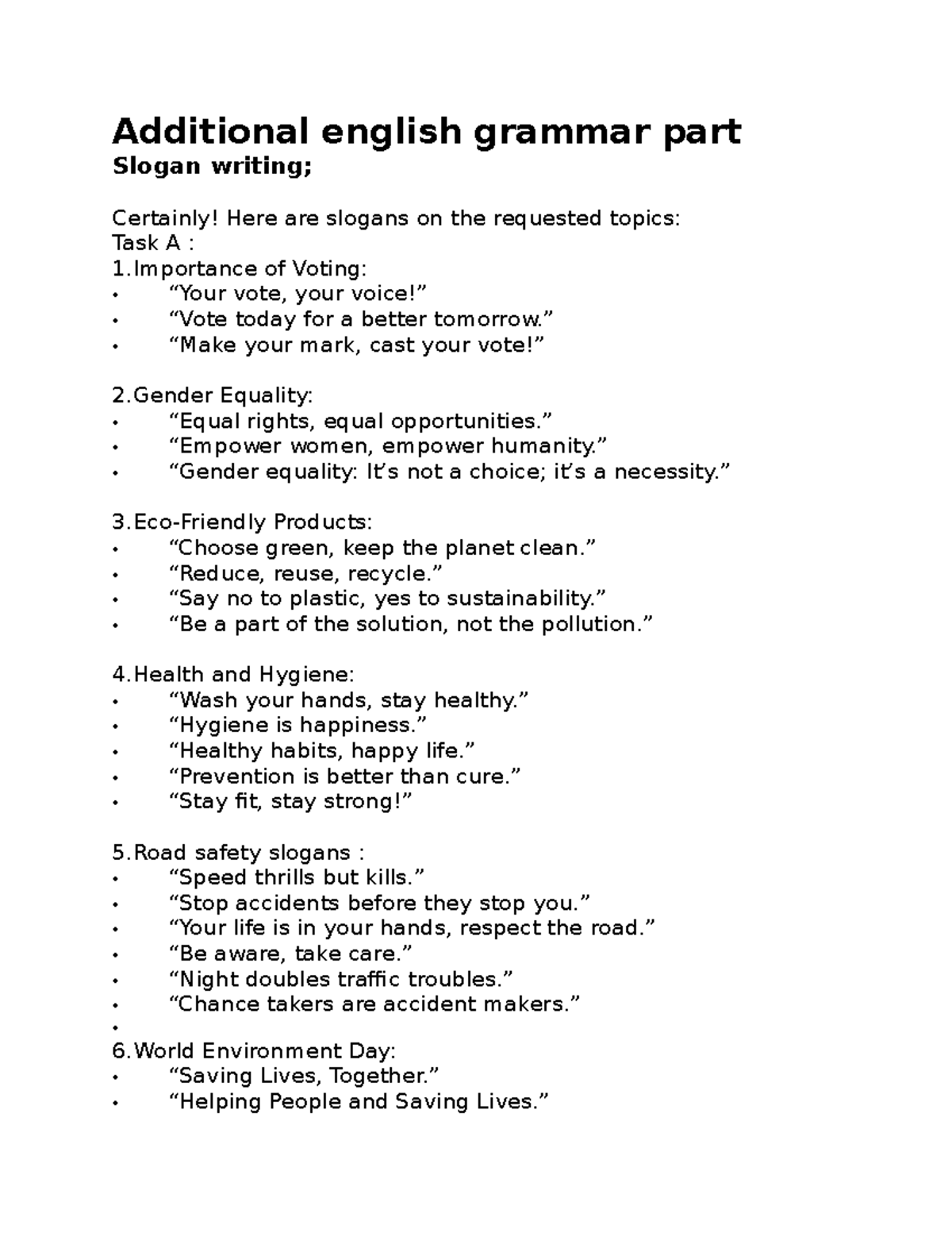 Additional english grammar part - Additional english grammar part ...