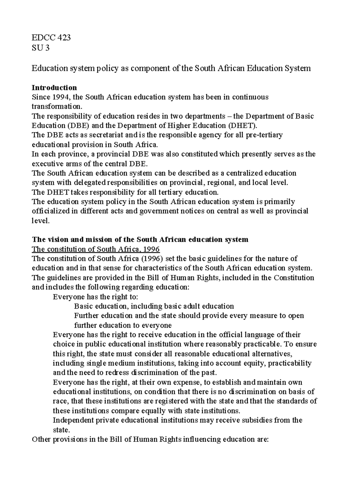 EDCC 423 SU 3 - EDCC423 Summary from textbook and PowerPoints. - EDCC ...