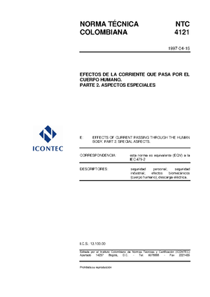 NTC3279 - NTC Electricidad - NORMA TÉCNICA NTC COLOMBIANA 3279 2001-11- GRADOS DE PROTECCIÓN ...