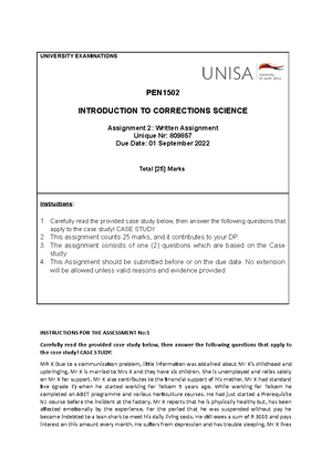 Assessment 3 Written assignment PEN1502 2023 - Due date:25 April 2023 ...