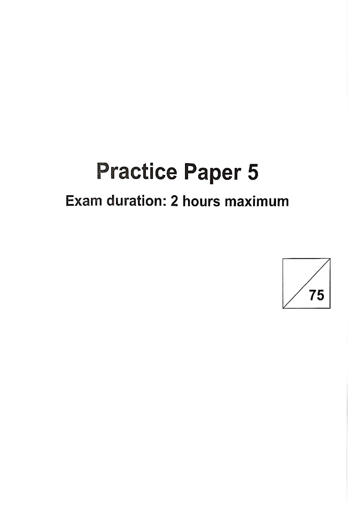 Music theory grade 5 Paper 5 - Studocu