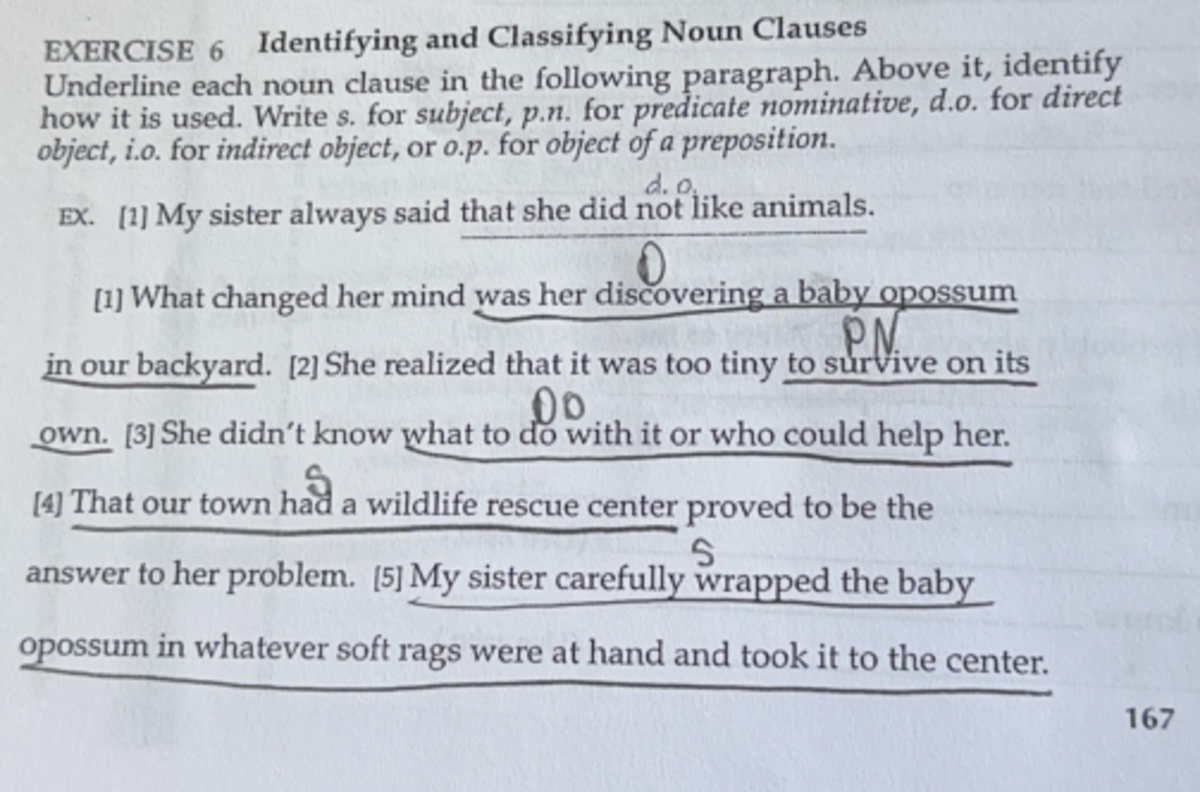 Noun clauses - notes - EXERCISE 6 Identifying and Classifying Noun ...