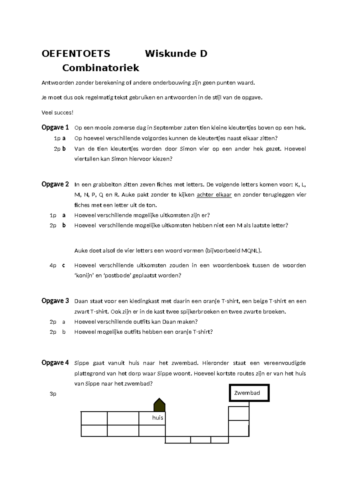 Oefentoets-wiskunded-combinatoriek - OEFENTOETS Wiskunde D ...