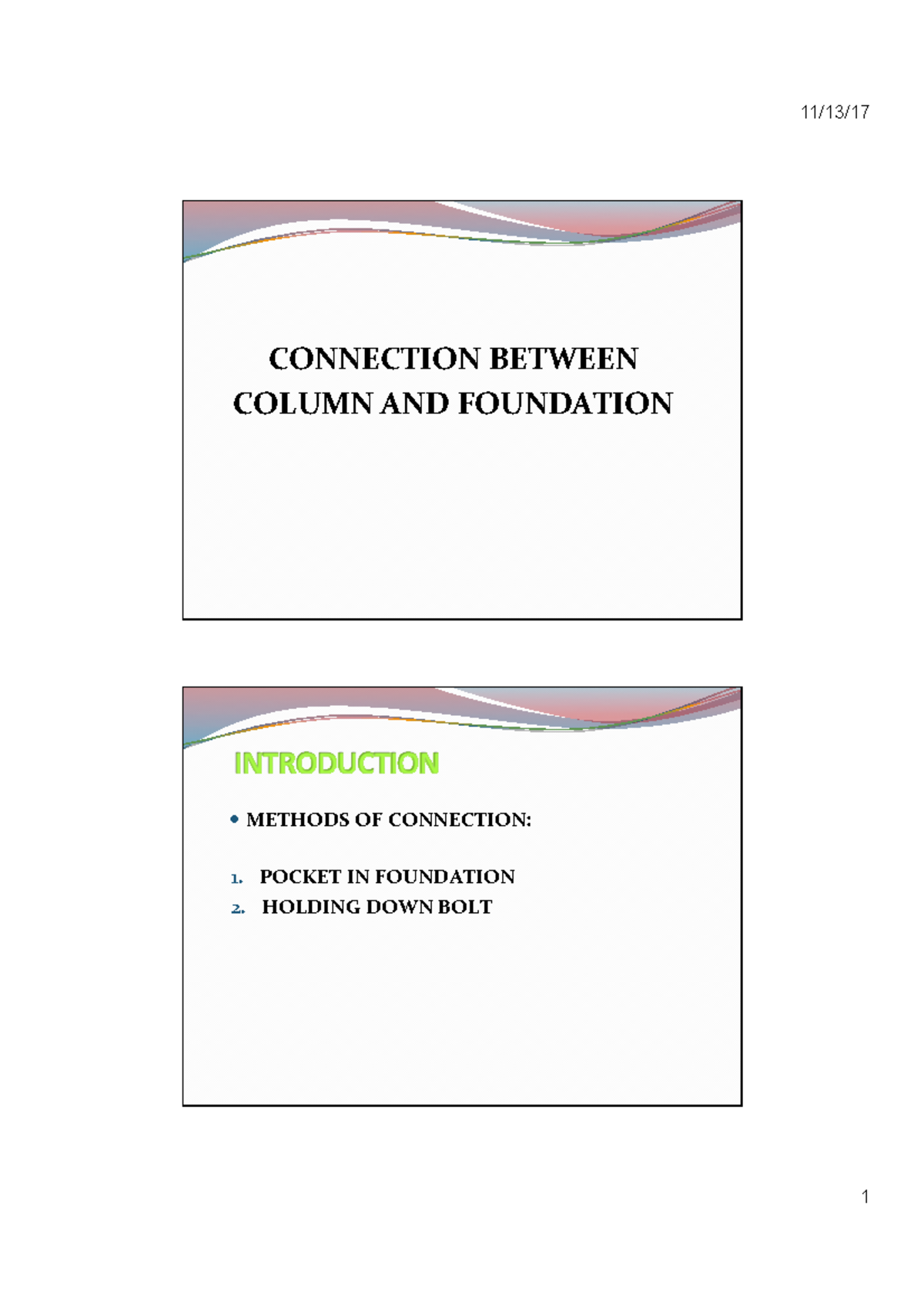 8b. Connection IBS - Column FDN - CONNECTION BETWEEN COLUMN AND ...