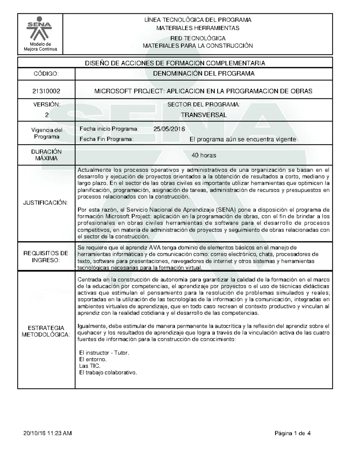 01 - xxccc - MATERIALES HERRAMIENTAS Modelo de Mejora Continua RED ...