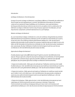Architectural Design Study Notes - Introduction à l'architecture L ...