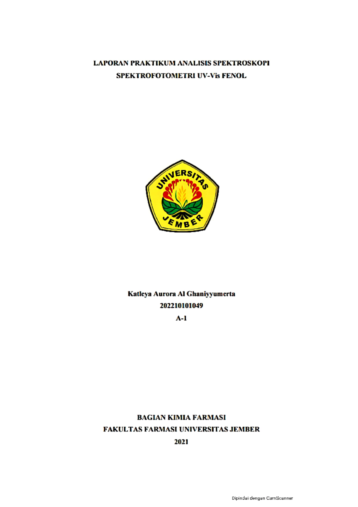 Katleya Aurora Al G. 202210101049 jurnal fenol - Praktikum Analisis ...