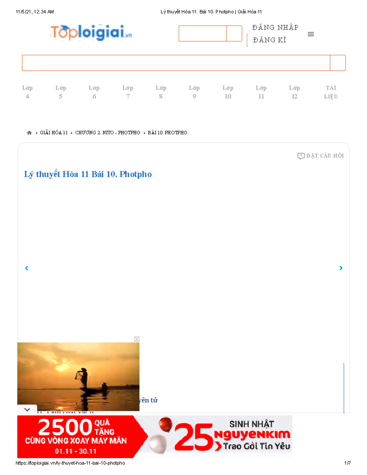 Lý thuyết Hóa 11 Bài 10. Photpho Giải Hóa 11 - GIẢI HÓA 11 CHƯƠNG 2 ...
