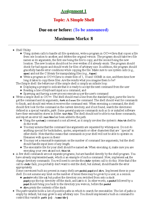 OS Assignment 4 - Operating Systems - Assignment 4 Topic: Concurrency ...