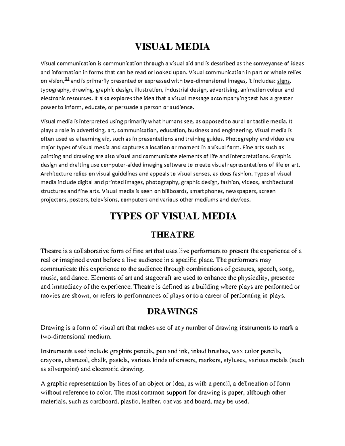 Visual communication -Module 1 - VISUAL MEDIA Visual communication is ...