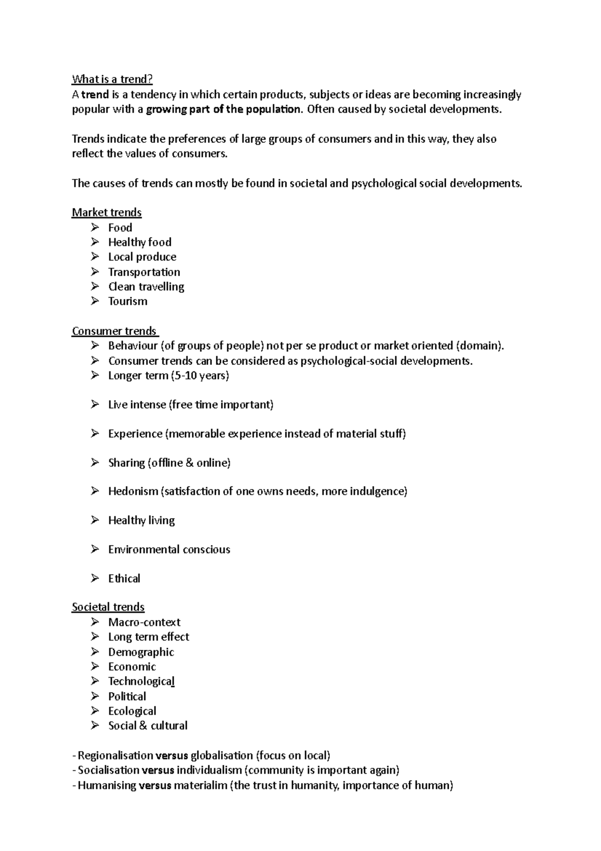 Trend pyramids - Cijfer: 8,2 - What is a trend? A trend is a tendency ...