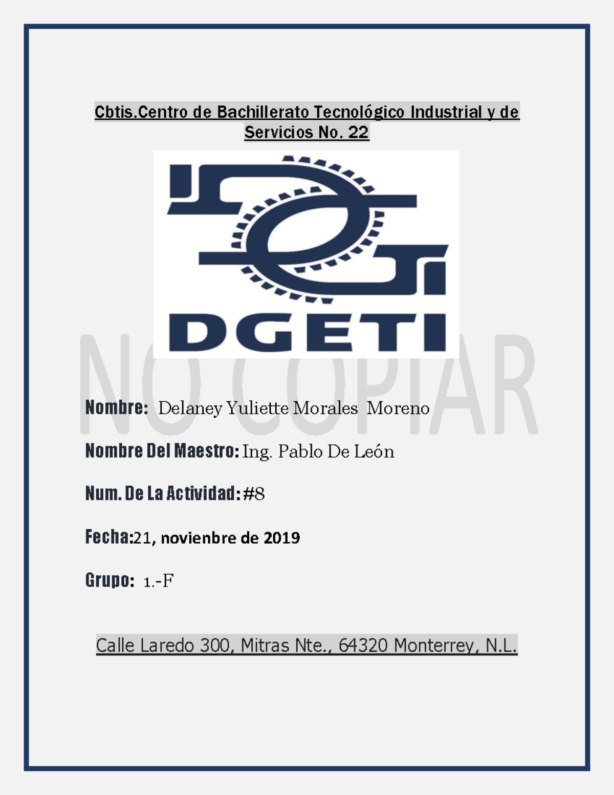 1.-F ACT 8 cbtis 22 - tyf yj6 - Cbtis de Bachillerato Tecnológico ...