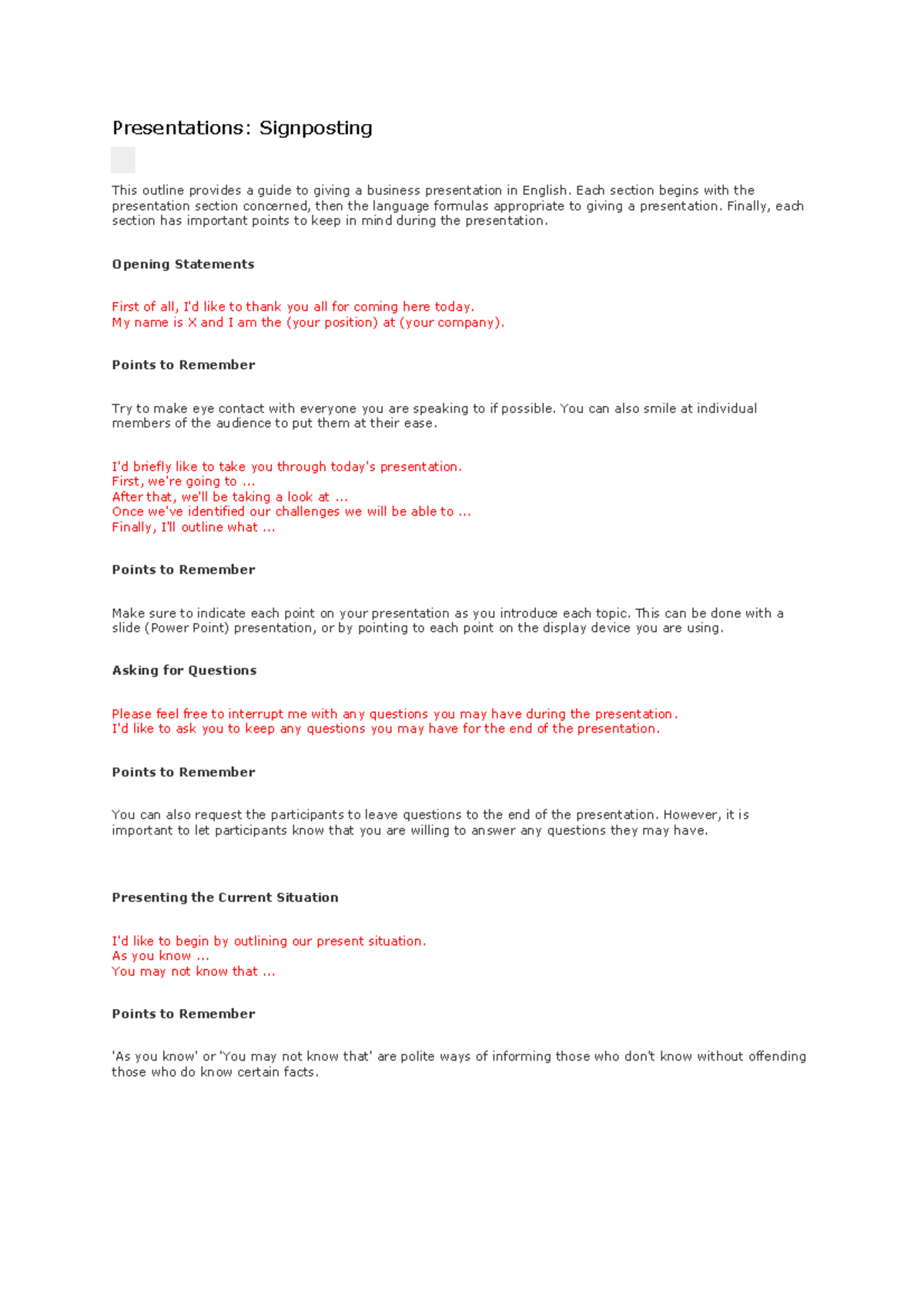 3Signpostinglanguage(AB0601)(1) - Presentations: Signposting This ...