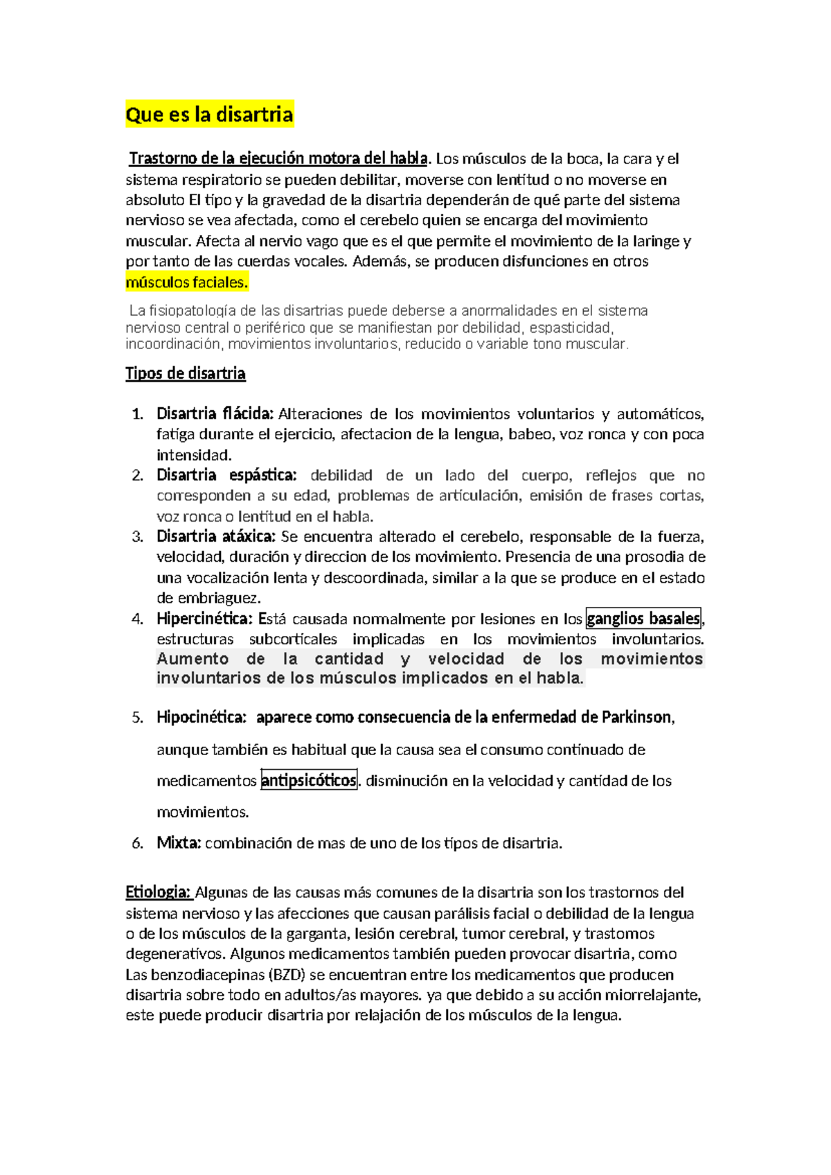 Disartria y tcc - Que es la disartria Trastorno de la ejecución motora ...