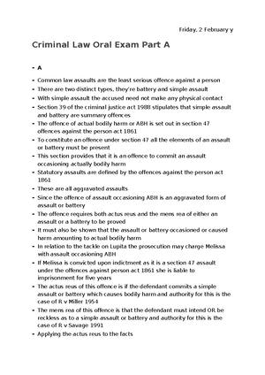 Criminal LAW mock advance doc without questions - CRIMINAL LAW Practice ...