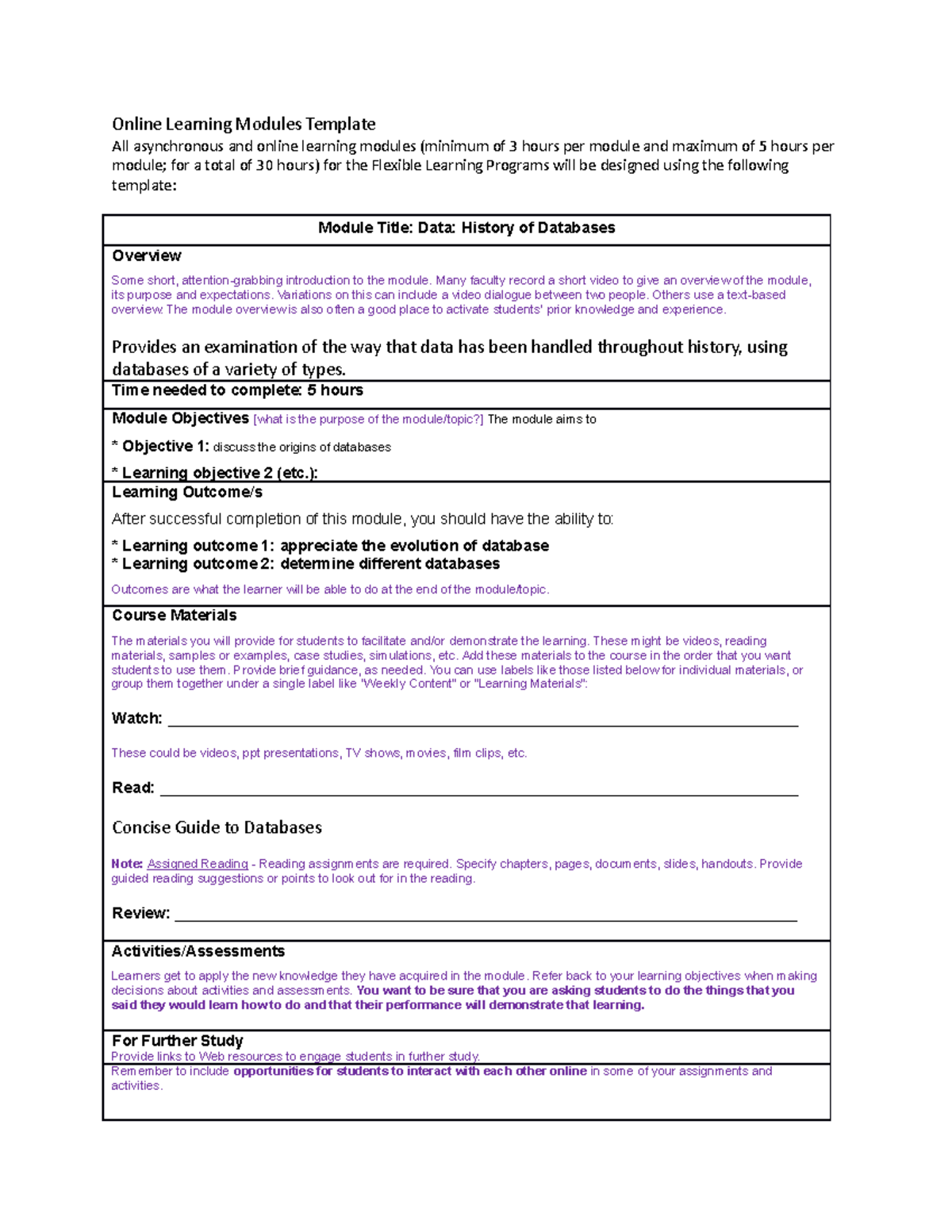 Fund DB Mod2 - Lecture notes 5 - Online Learning Modules Template All ...