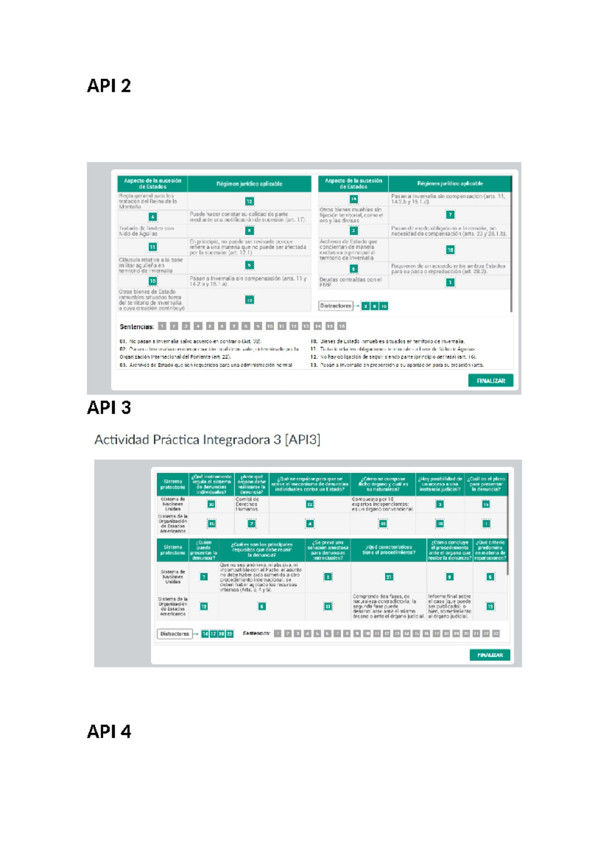 Derecho Internacional Todas las APIs 100% - API 2 Aspecto de la sucesión Aspecto de la sucesión ...