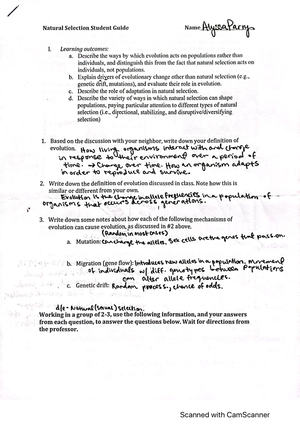 Evolution of Plants - BIOL 113 - Studocu