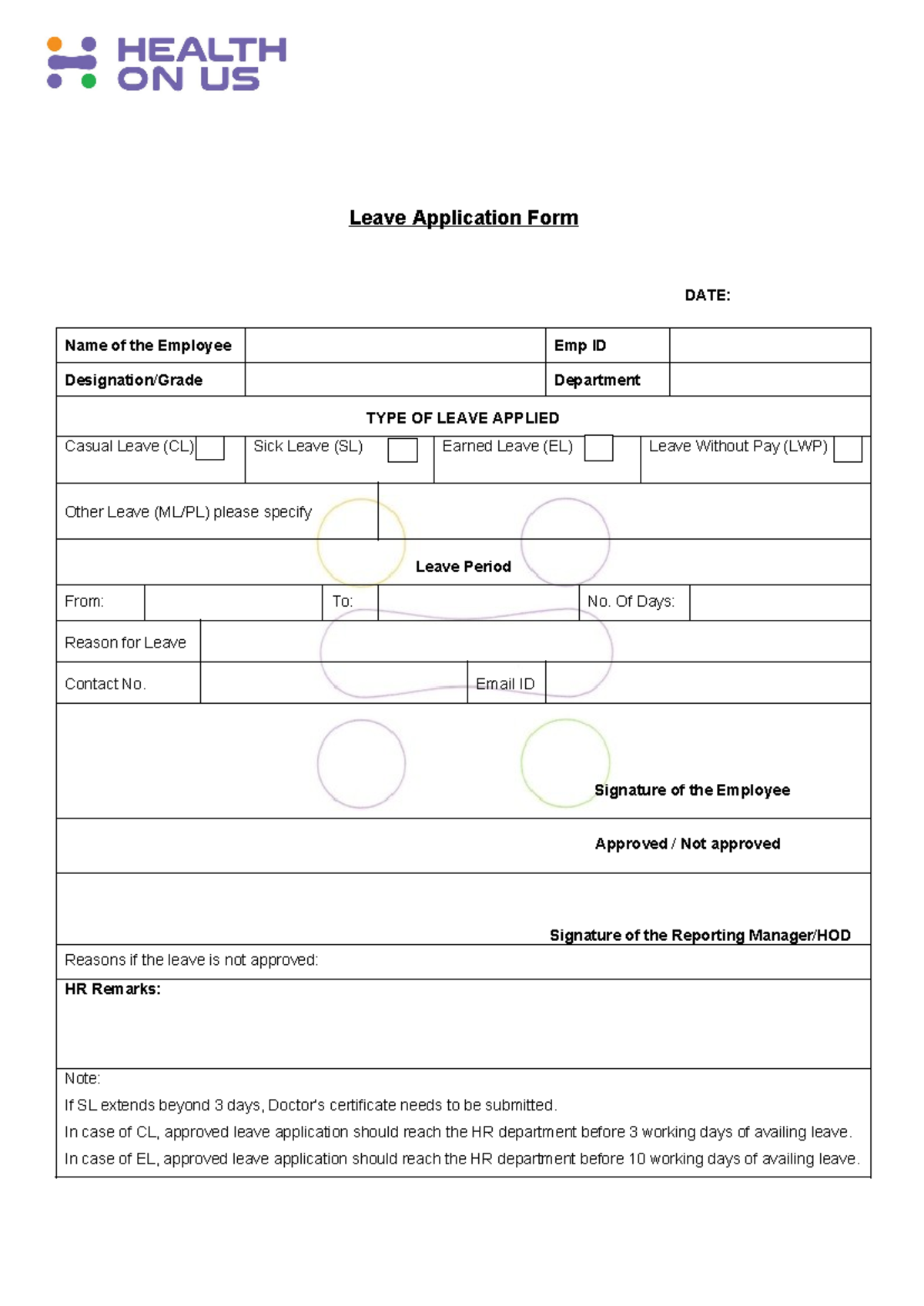 Leave Application - Summary Human Resource Management - Leave ...
