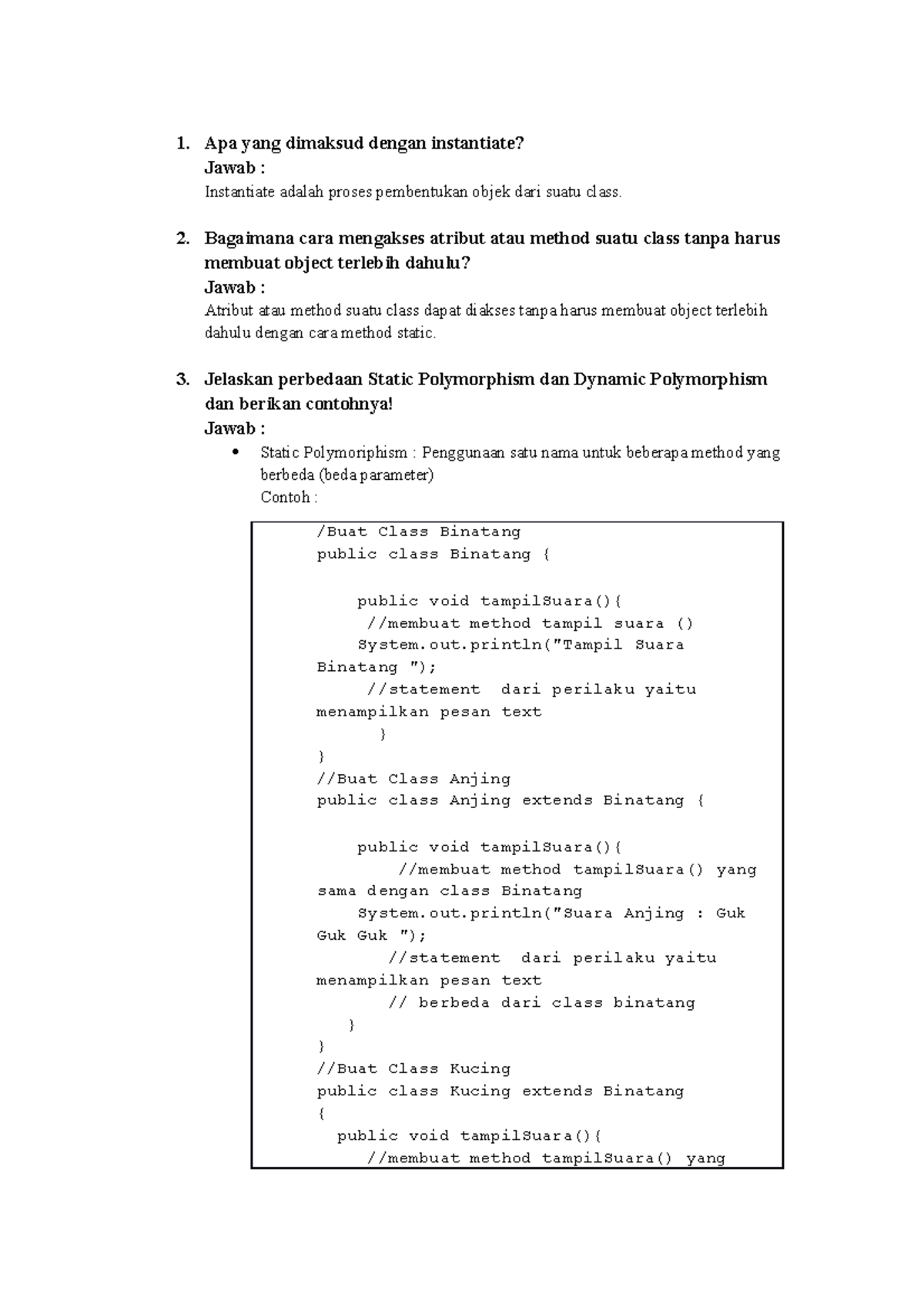 Tugas Object Oriented Programming - 1. Apa yang dimaksud dengan ...