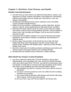 NTS Chapter 2 - Lecture notes from Intro to Nutrition and Foods ...