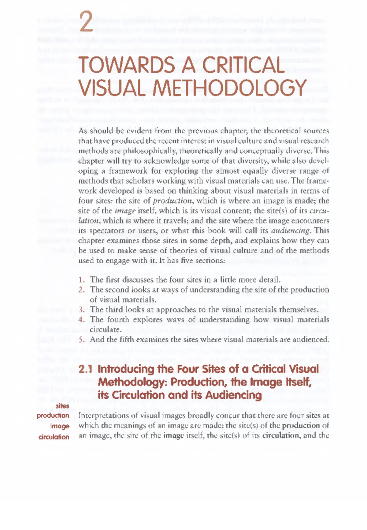 Rose 2016 Towards a critical visual methodology in Visual methodologies ...