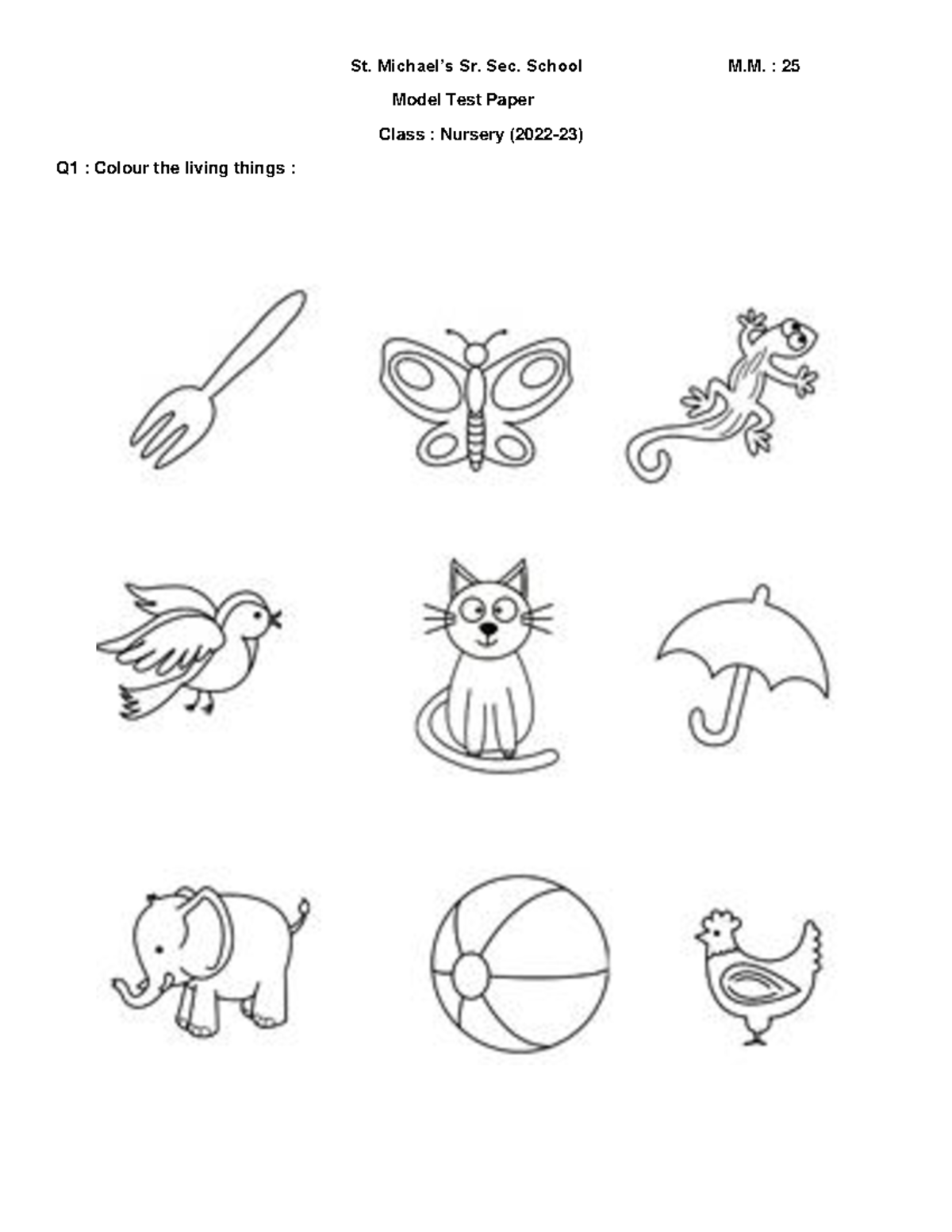 Preschool-20223-23 - Nursery class composed papers - St. Michael’s Sr ...