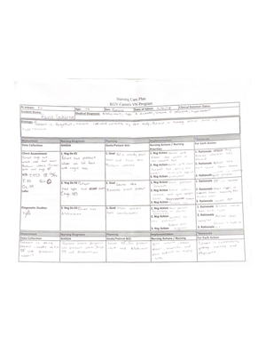 Nursing Care Plan - hfdfh - 1261 - Studocu