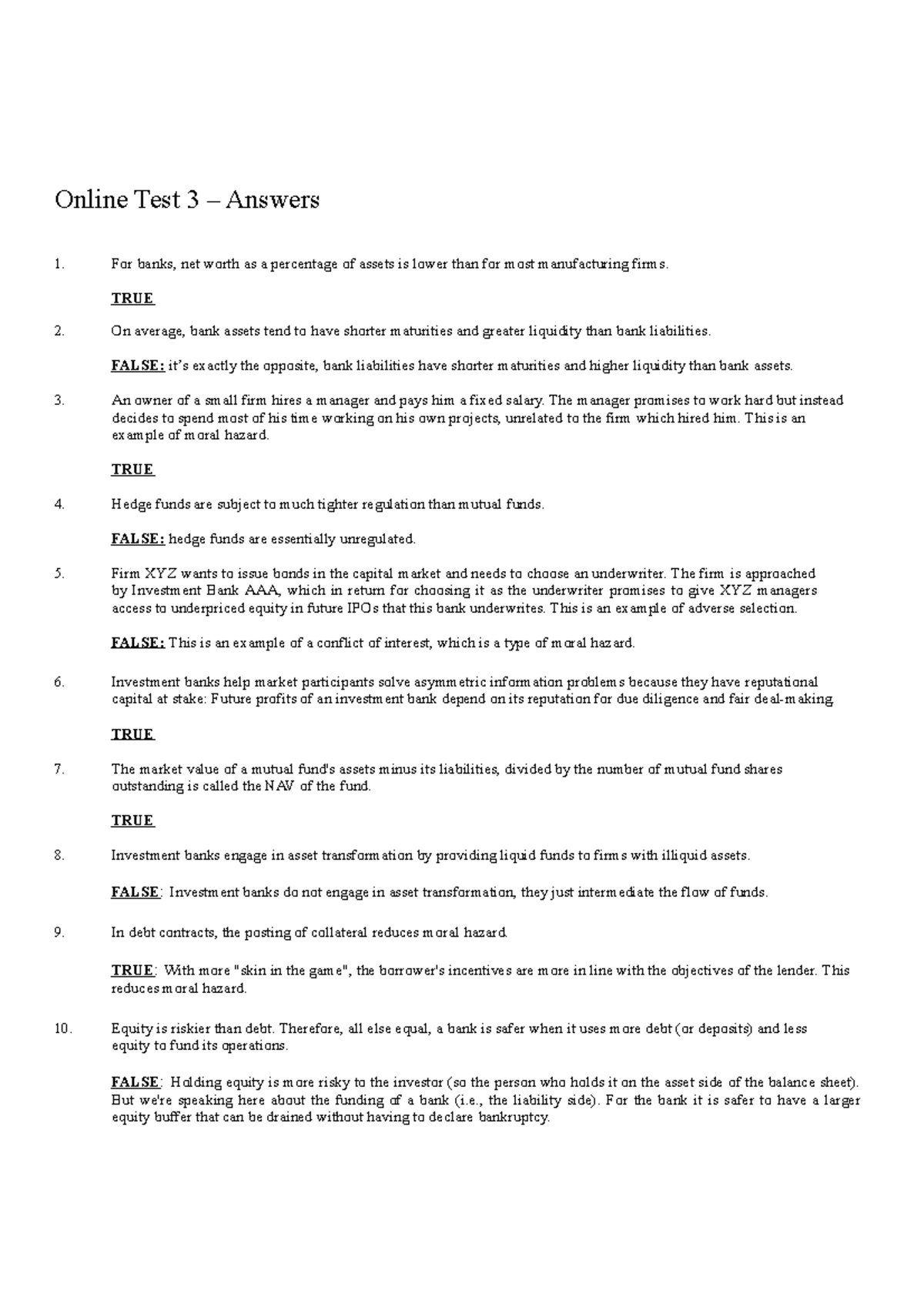 Online Test 3 Online Test 3 Answers 1 For Banks Net Worth As A online-test-3-online-test-3-answers-1-for-banks-net-worth-as-a