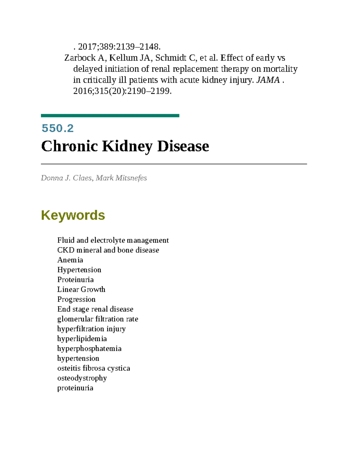 Nelson- Pediatrics - book - . 2017 ; 389 : 2139 – 2148. Zarbock A ...