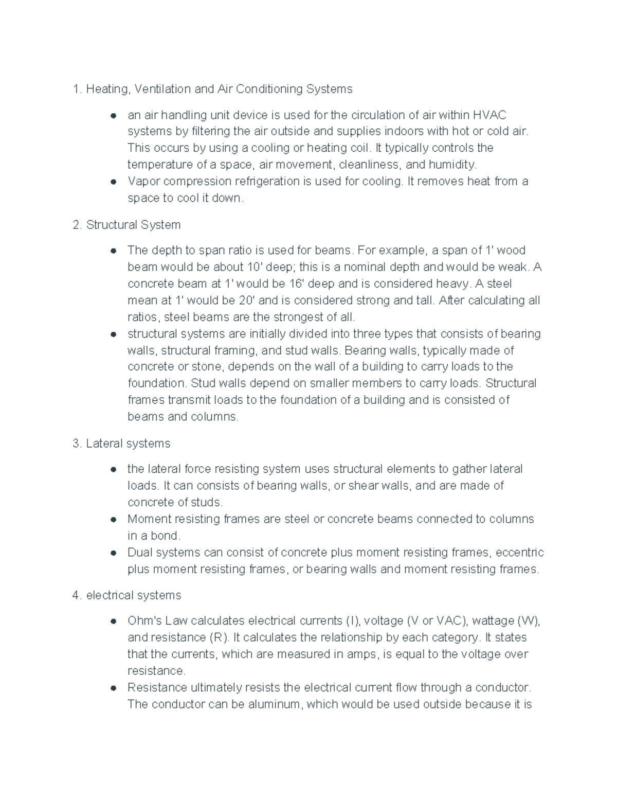 INTD 165 Concepts - Lecture notes 1-10 - Heating, Ventilation and Air ...