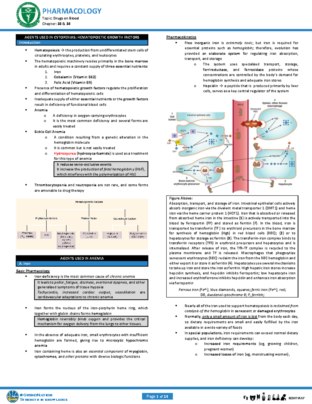 Pharmacology - Drugs on Blood - Page 1 of 24 Topic: Drugs on Blood ...