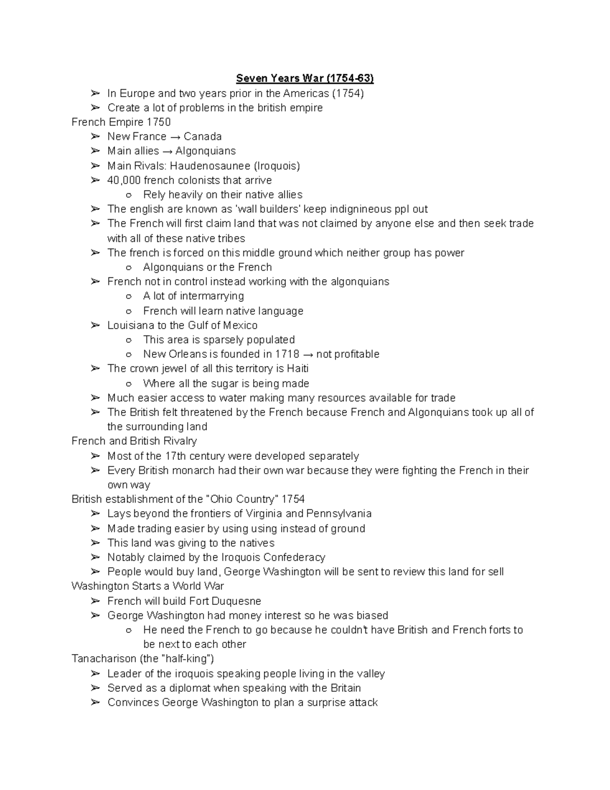 Seven Years War - Professor Kluever - Seven Years War (1754-63) In ...