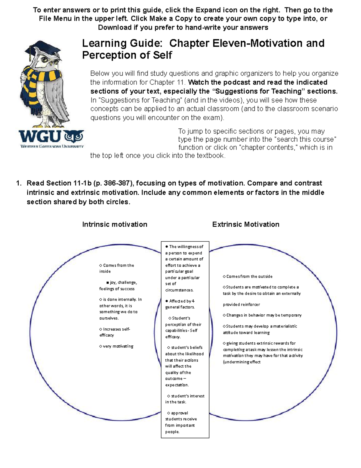 Chapter 11 Learning Guide - To enter answers or to print this guide ...