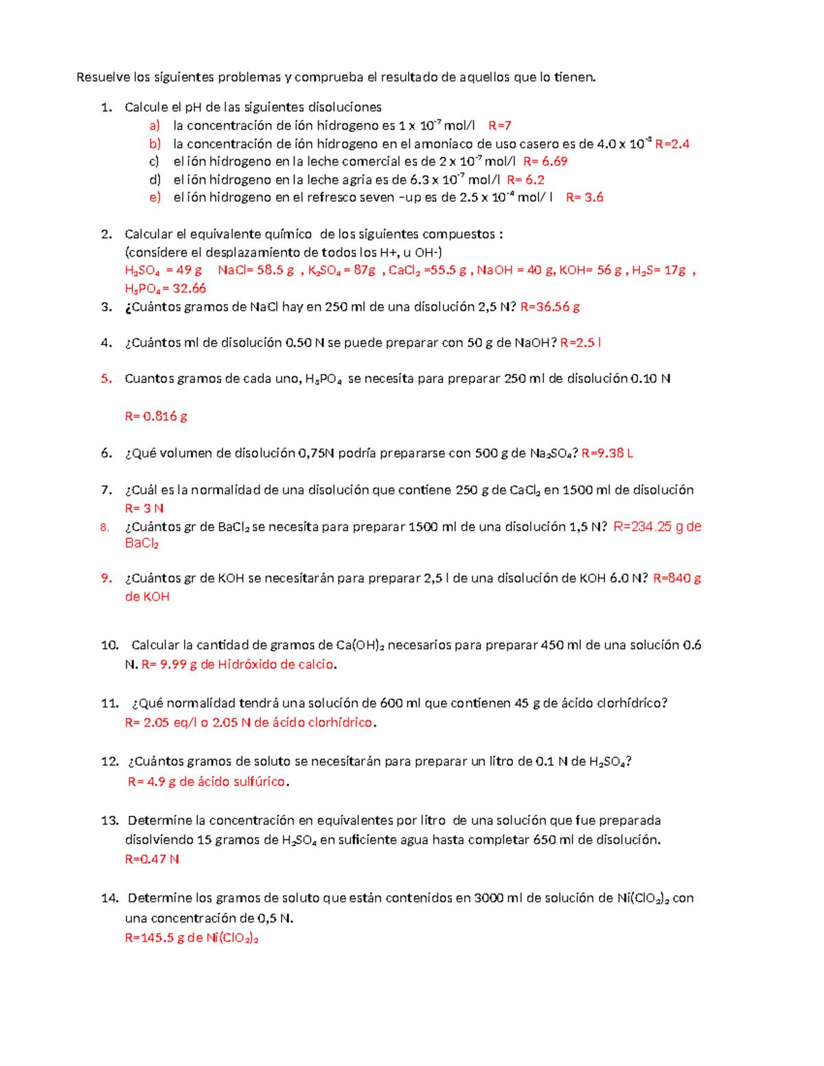 Problemas de normalidad con respuesta - Resuelve los siguientes ...