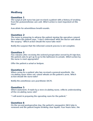 Med Surg 2 Exam 2 Practice Questions - Chapter 33: Coronary Artery ...