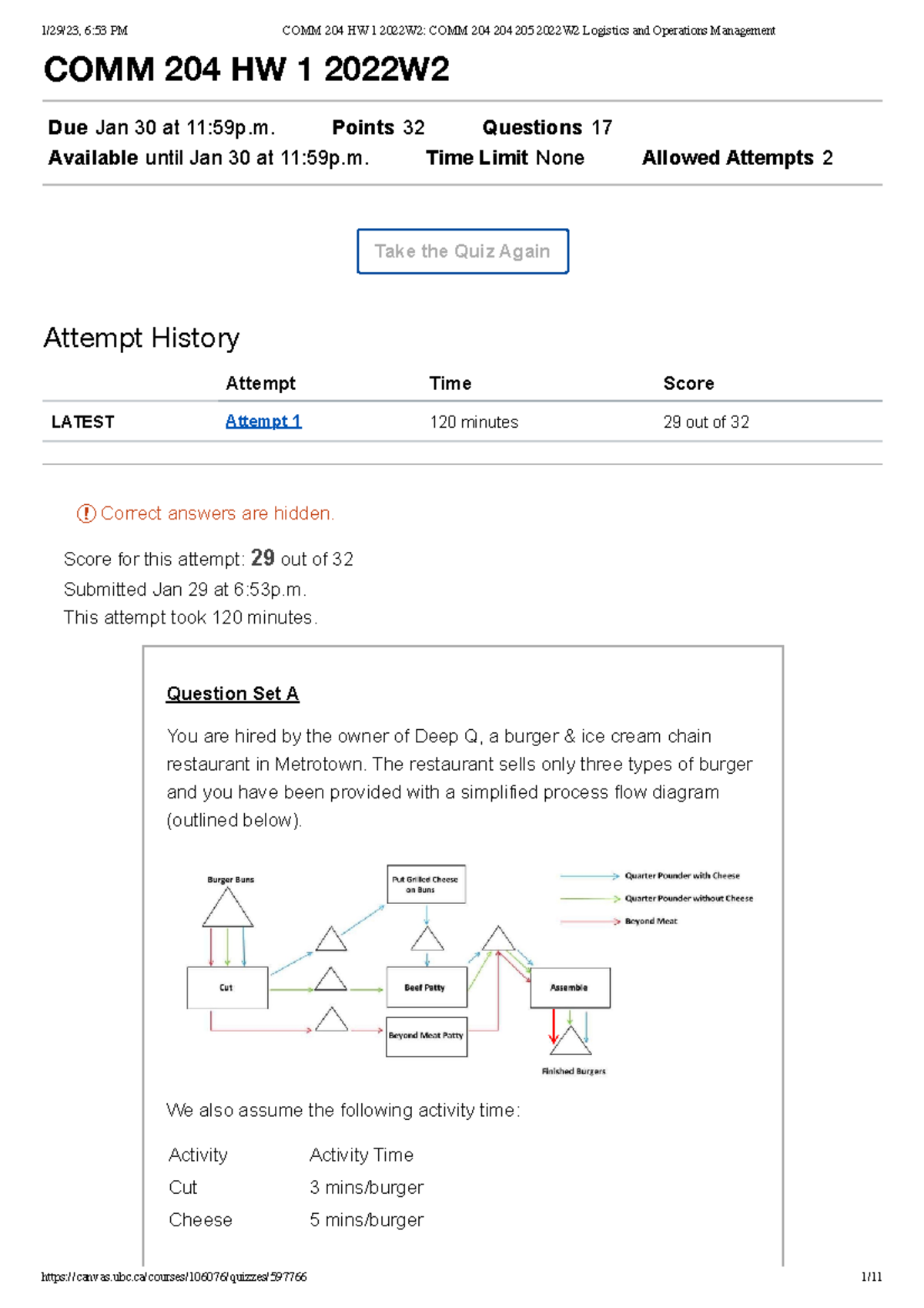 COMM204 HW1 ANSWERS - COMM 204 HW 1 2022W Due Jan 30 at 11:59p. Points ...